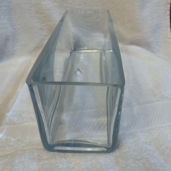 None | Accents | Clear Large Rectangle Glass Vase2 L X 4 W X45 H | Poshmark